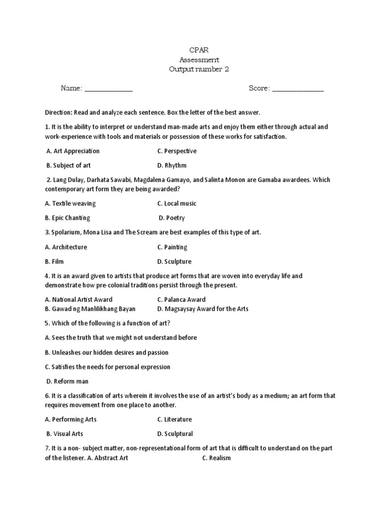 Cpar #2 | PDF | Paintings | The Arts