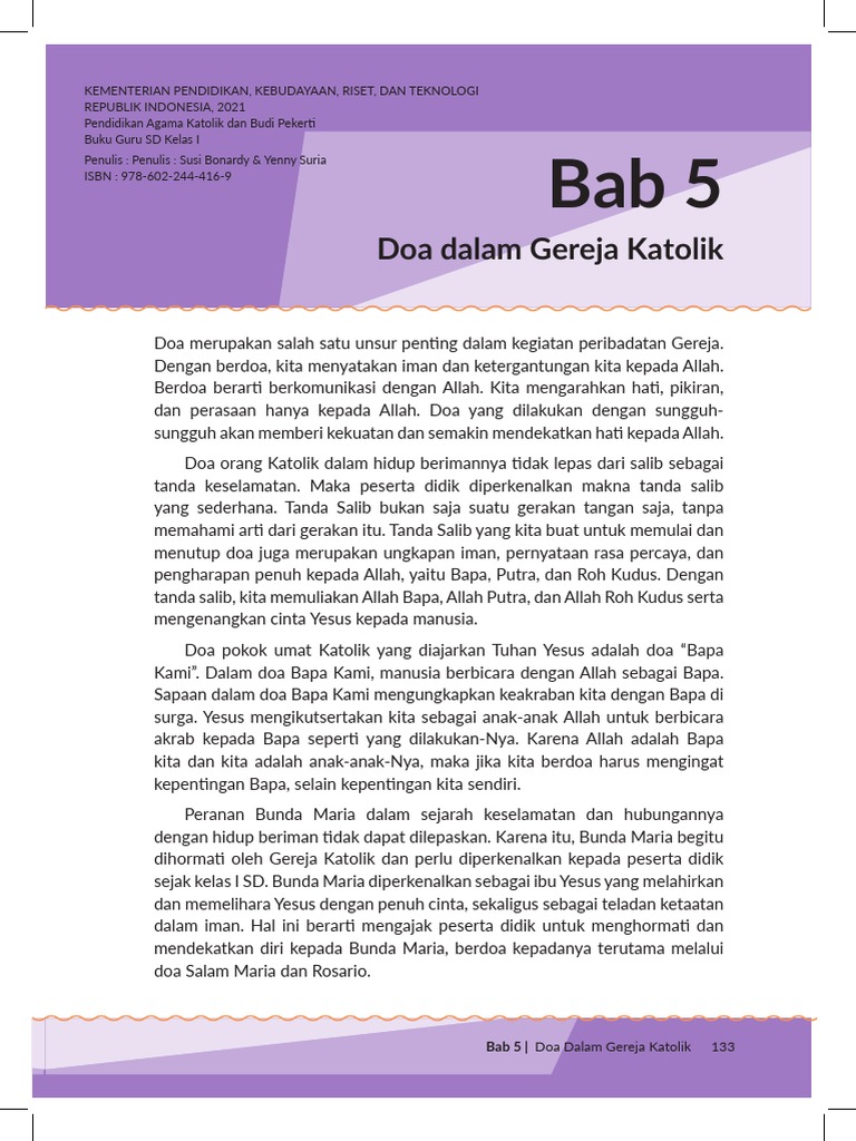Buku Guru Agama Katolik - Buku Panduan Guru Pendidikan Agama Katolik Dan Budi Pekerti Bab 5 ...