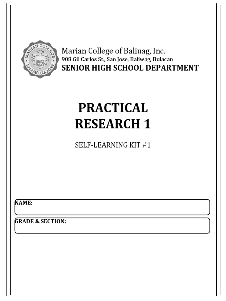 SLK 1 PR1 | PDF | Scientific Method | Qualitative Research