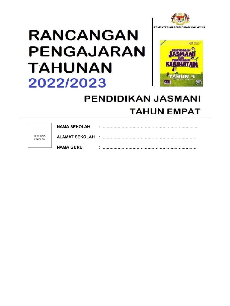 RPT PJ THN 4 2022-2023 by Rozayus Academy | PDF