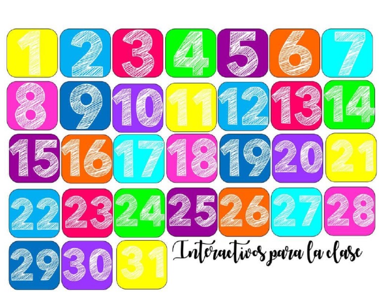 Numeros Calendario. | PDF