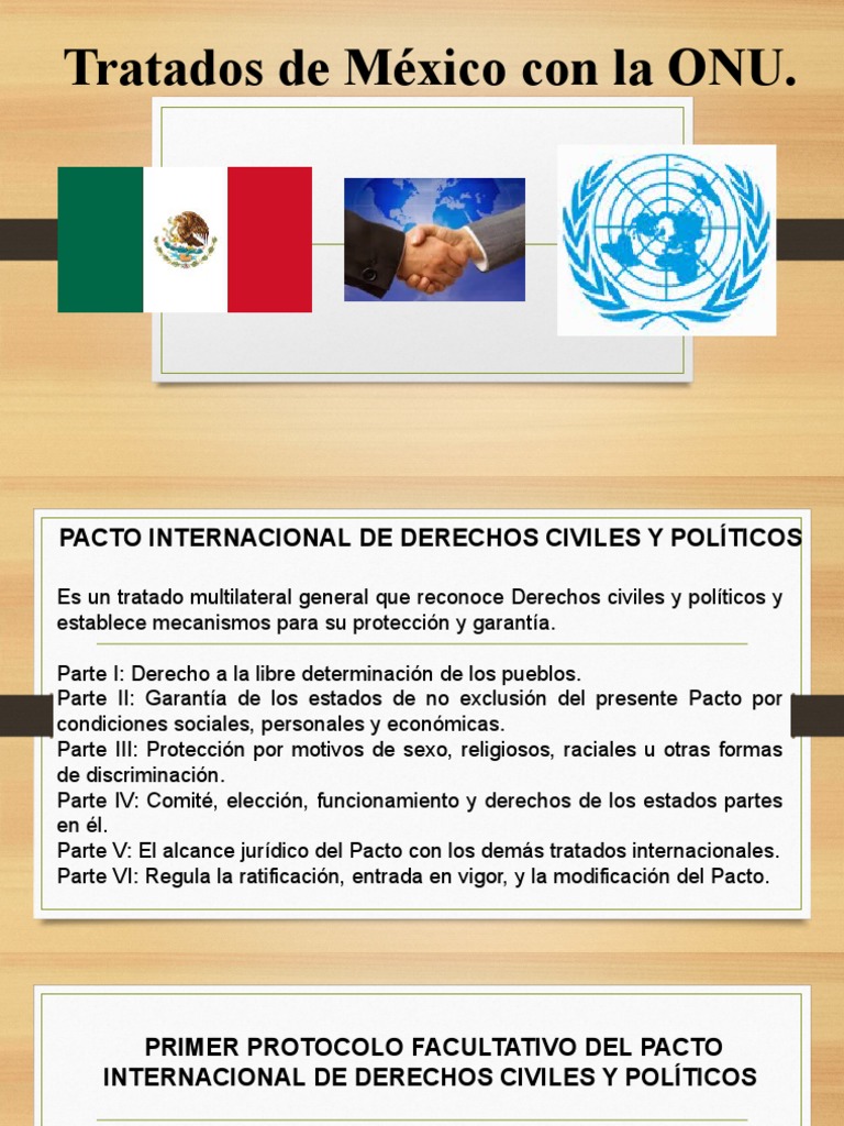 Tratados de México Con La ONU | PDF | Convenio europeo de derechos humanos | Crímenes contra la ...