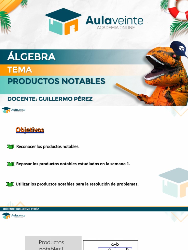 Álgebra Productos Notables | PDF | Aritmética | Matemática Elemental