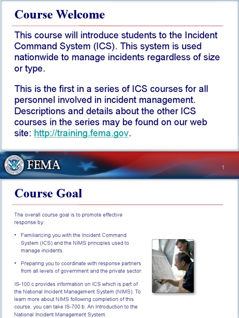 Is0100c Visuals Lesson1 | PDF | Incident Command System | Business