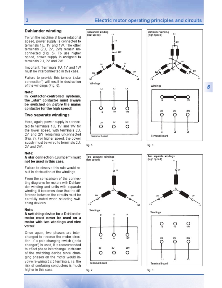 Dahlander Motor Wiring Guide | PDF | Electric Motor | Switch