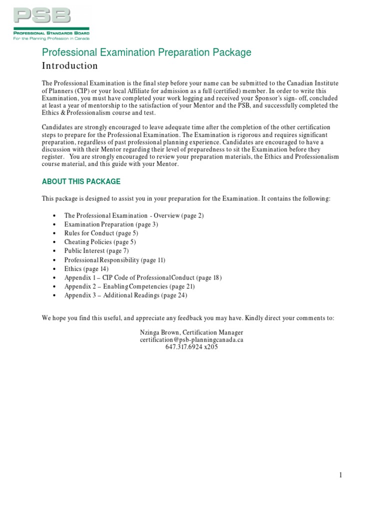 PSB Exam Prep Package-2018-V2 | PDF | Test (Assessment) | Conflict Of ...