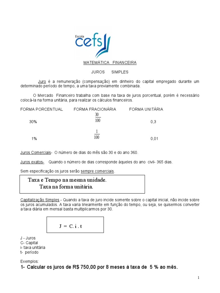 Matematica Financeira 9° Ano... | PDF | Juros | Dinheiro