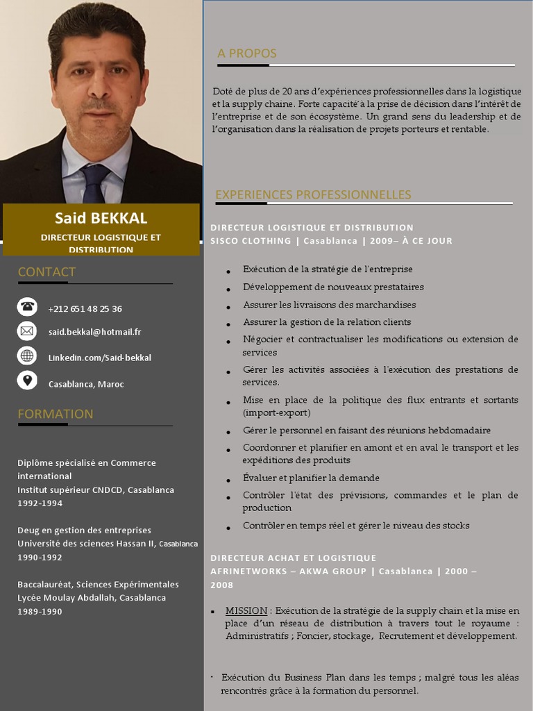 Directeur Logistique | PDF | Logistique | Informatique