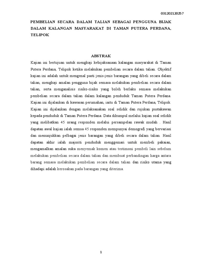 Format Penulisan KK Pam Sem 2 | PDF