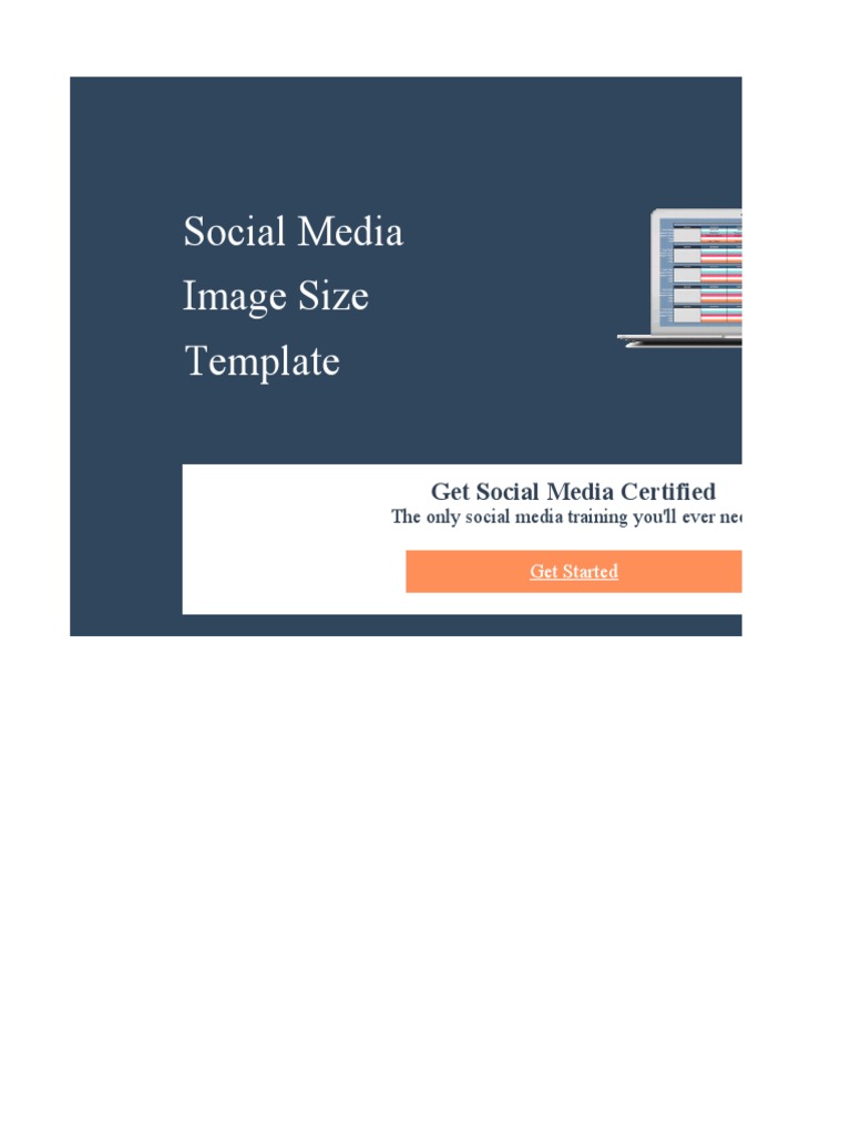 Social Media Image Size Guide | PDF | World Wide Web | Internet & Web