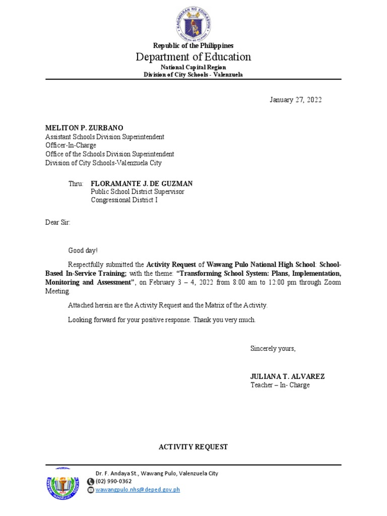 INSET-ACTIVITY-REQUEST_MIDYEAR-INSET_FEB.-3-4_20221-1-1 | PDF ...