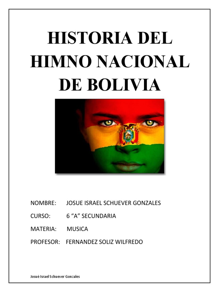 Historia Del Himno Nacional de Bolivia | PDF | Comunidad andina ...
