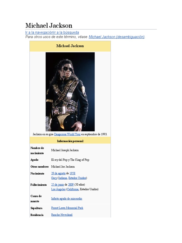 Michael Jackson | PDF | Michael Jackson