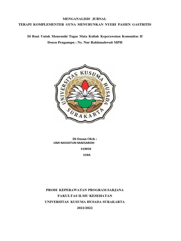 Jurnal Terapi Komplementer | PDF