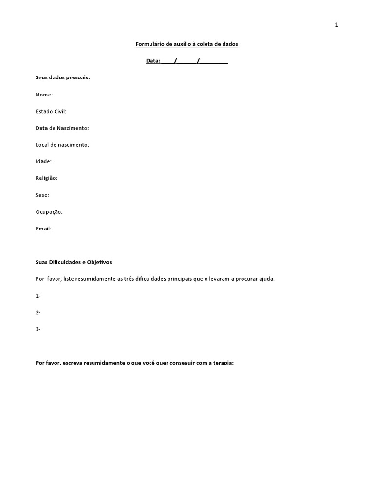 Anamnese Padesky Completo 2021 | PDF | Família | Psiquiatria