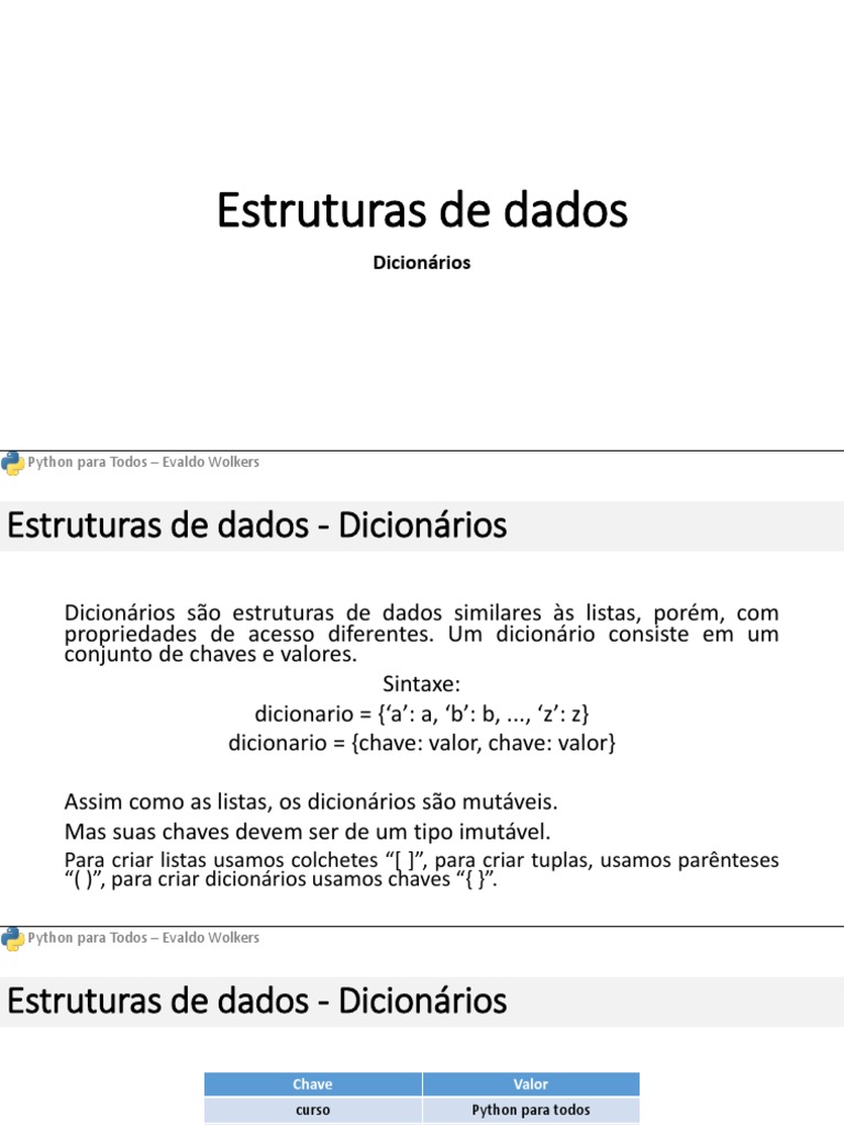 049 5 Dicionarios Download Grátis Pdf Python Linguagem De