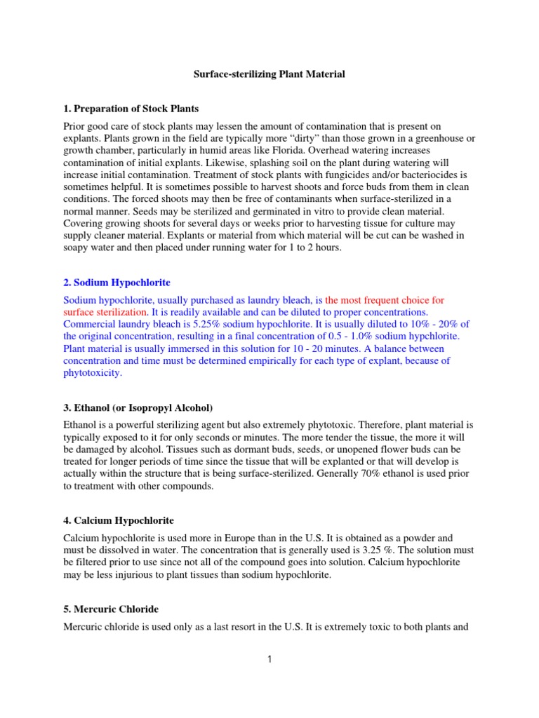 Surface-Sterilizing Plant Material | Sterilization (Microbiology ...