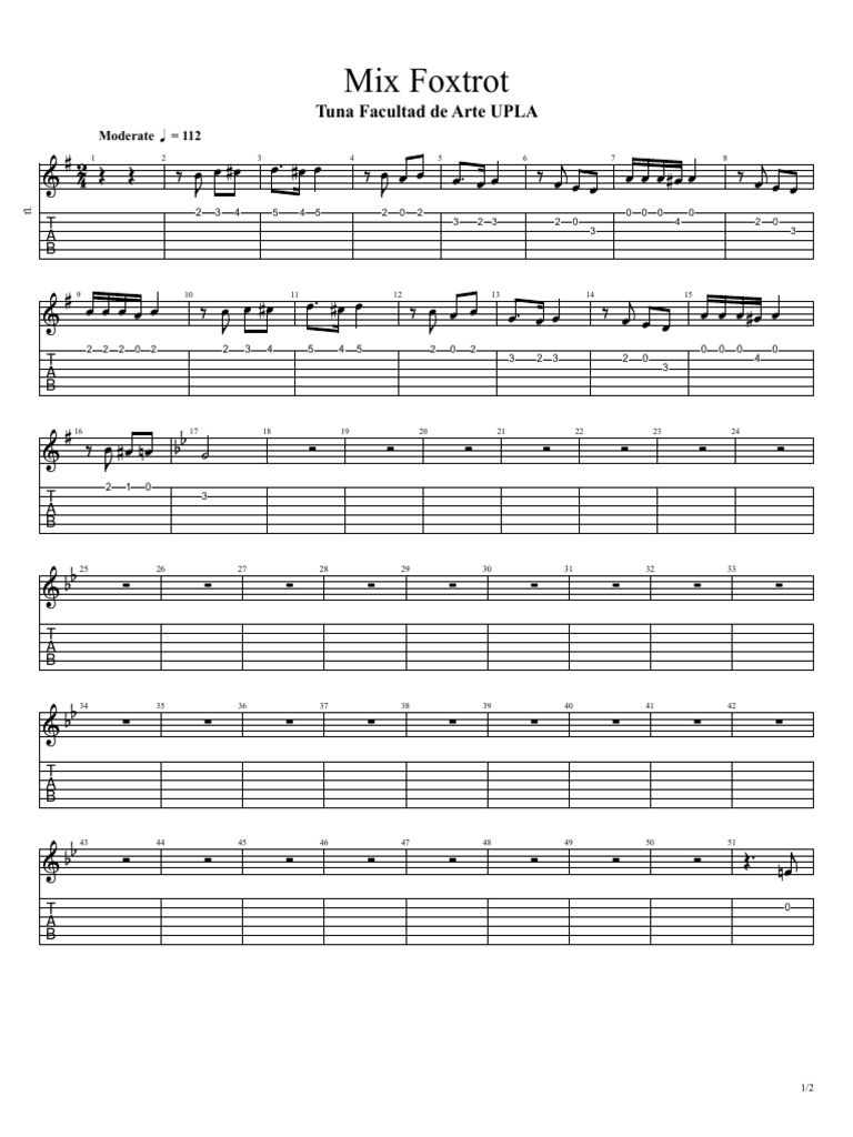 Partition Foxtrot pour Musiciens | PDF