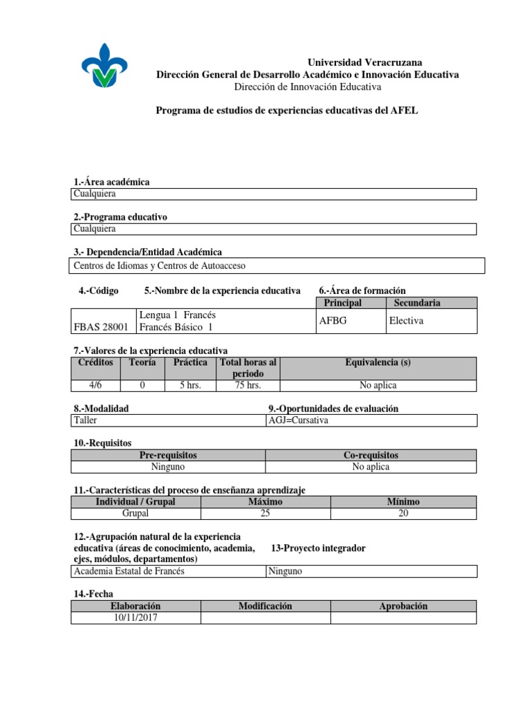 Programa - Fbas 1 Afel | PDF | Maestros | Léxico