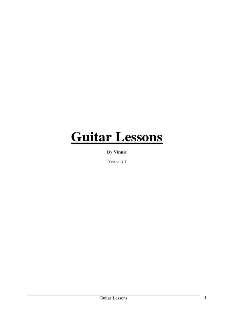 Guitar Lessons V2.1 | PDF | Guitars | String Instruments