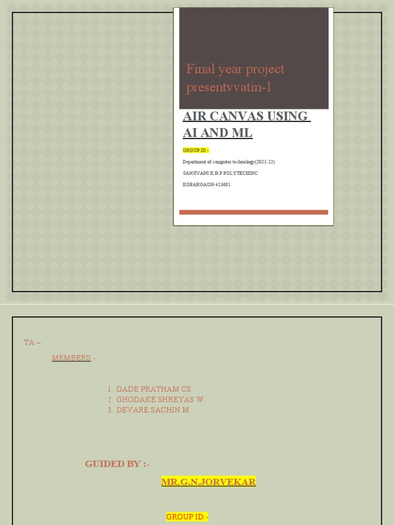 Air Canvas Using Ai and ML | PDF | Computers