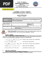 LEARNING ACTIVITY SHEETS w3-5 | PDF