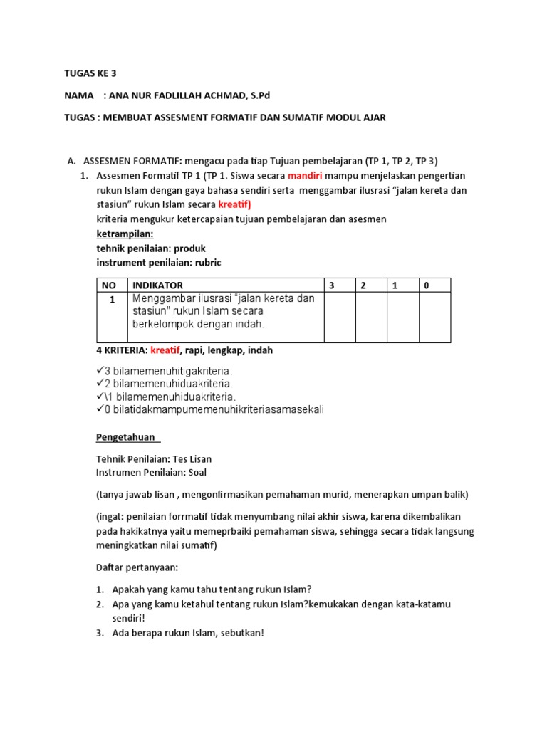 Tugas Ke 3 - Assesmen | PDF