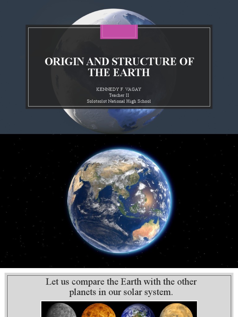Els PPT 1 Origin & Structure of The Earth | PDF | Young Adult