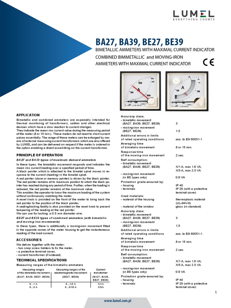 Bi Metal Ammeter | PDF | Electricity | Electrical Engineering