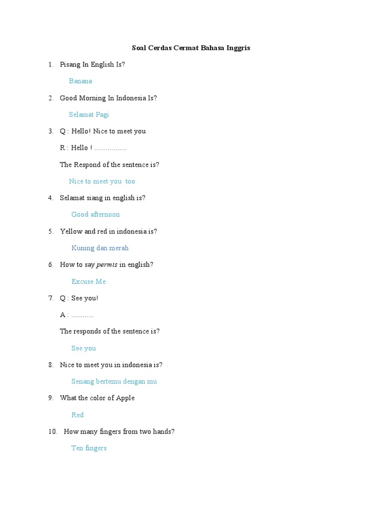 Soal Lcc Bahasa Inggris Pdf