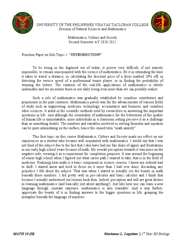 MATH10 SUB Topic 1 | PDF | Mathematics | Science