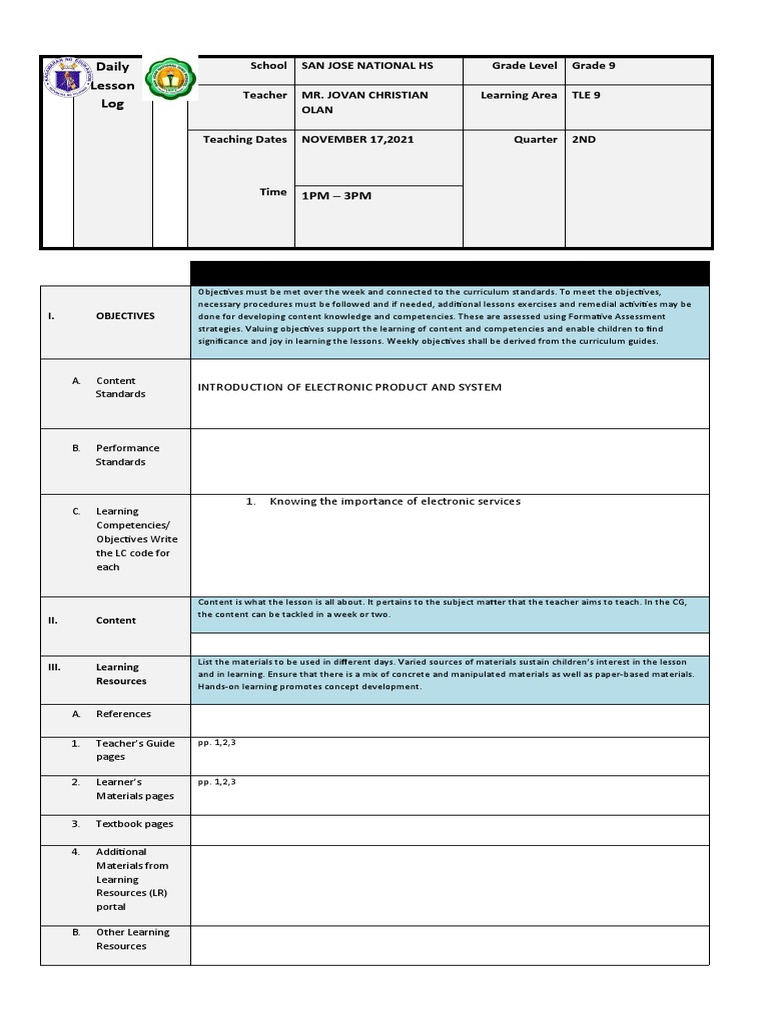 Tle 9 Electronics DLL 1st Quarter | PDF | Rectifier | Power Supply