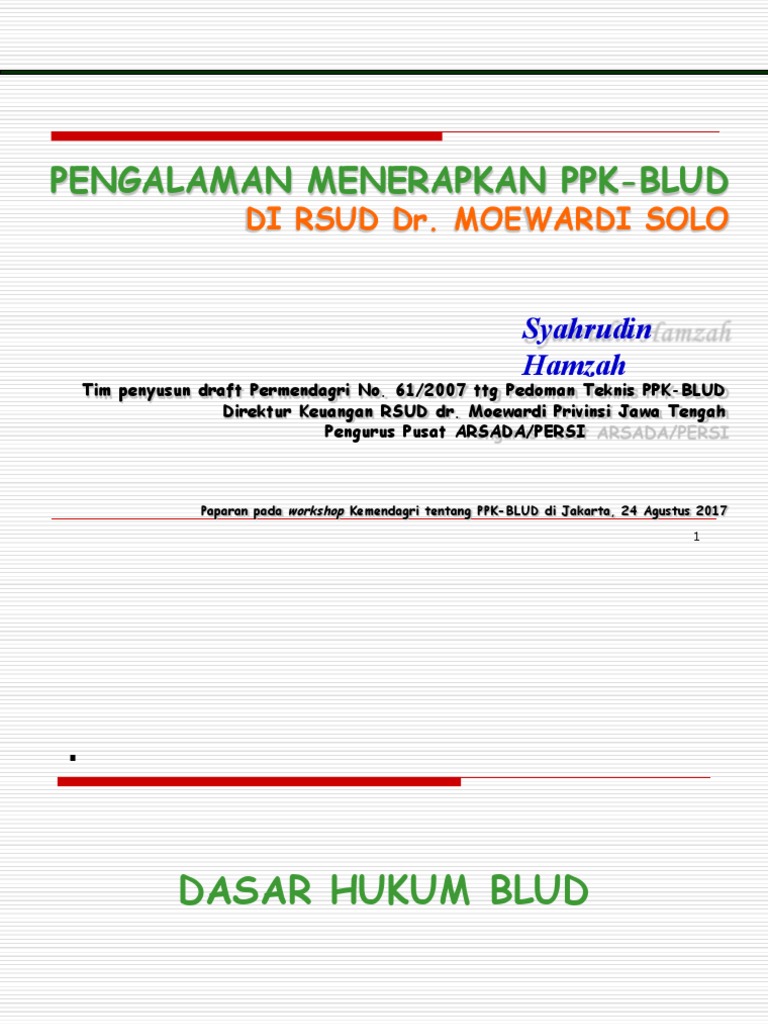 Penerapan PPK-BLUD di RSUD Moewardi | PDF | Pengelolaan Keuangan & Uang