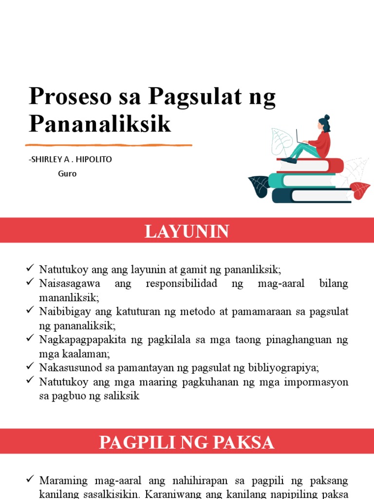 Pagbasa at Pagsusuri Proseso Sa Pagsulat NG Pananaliksik | PDF