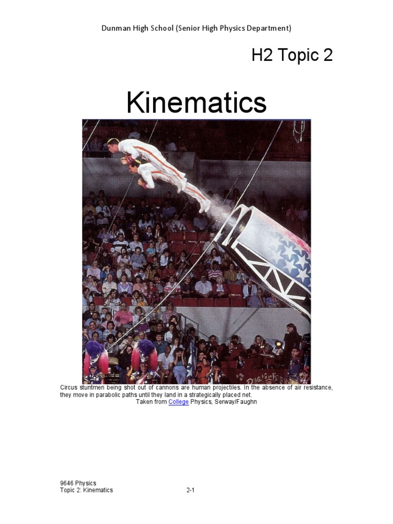 Kinematics Lecture Notes | Download Free PDF | Velocity | Acceleration