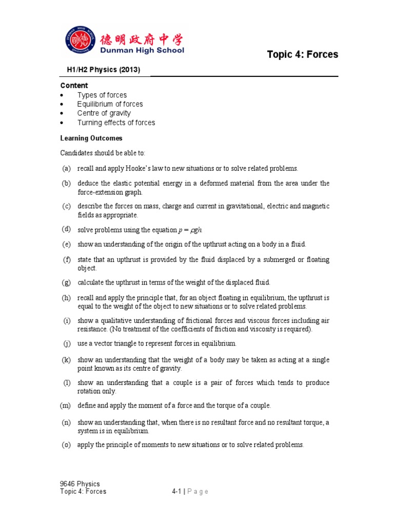 Forces Lecture Notes | PDF | Buoyancy | Force