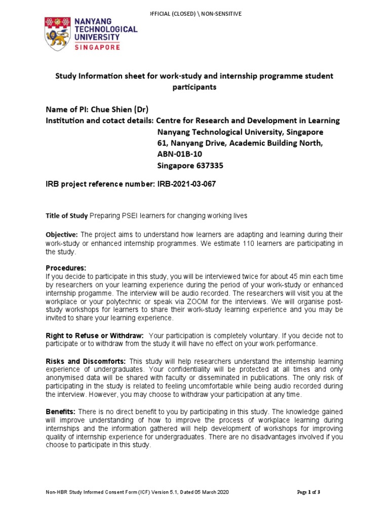 Consent Form For Internship Students - 7 Sept 2021 | PDF | Informed Consent | Learning