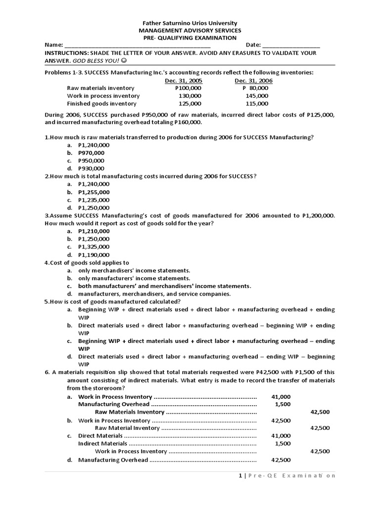 Mas Prequali FSUU Accounting | PDF | Depreciation | Equity (Finance)