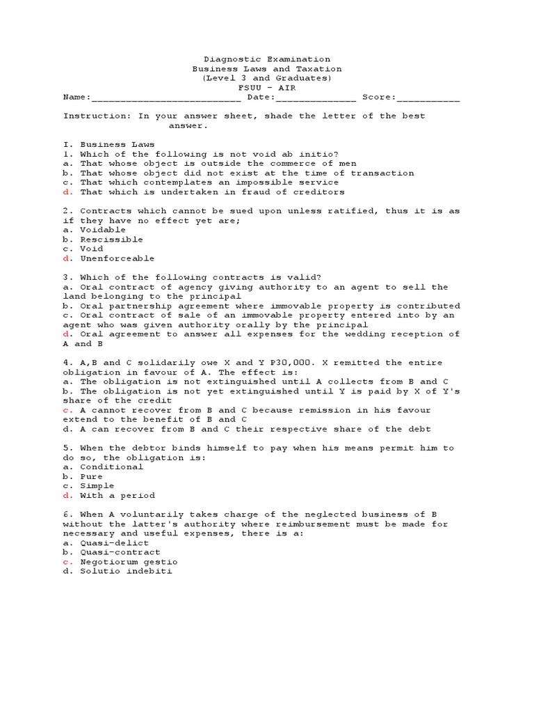 Diagnostic Examination Air Lev2 3 Accounting | PDF | Mortgage Law | Taxes