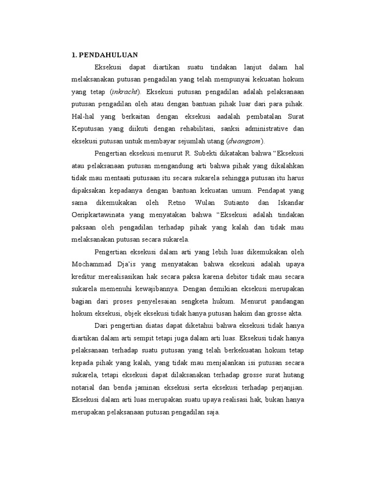 Eksekusi Putusan PTUN: Proses dan Mekanisme | PDF
