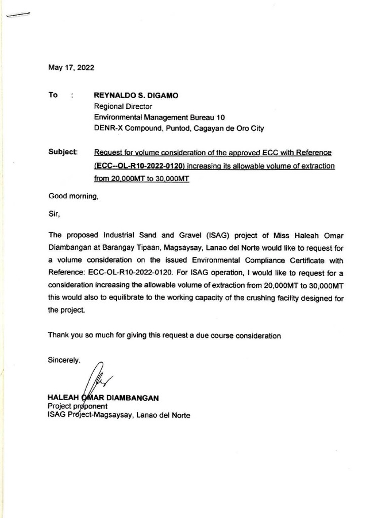 Request Letter - For EMB | PDF Request Letter - For EMB | PDF