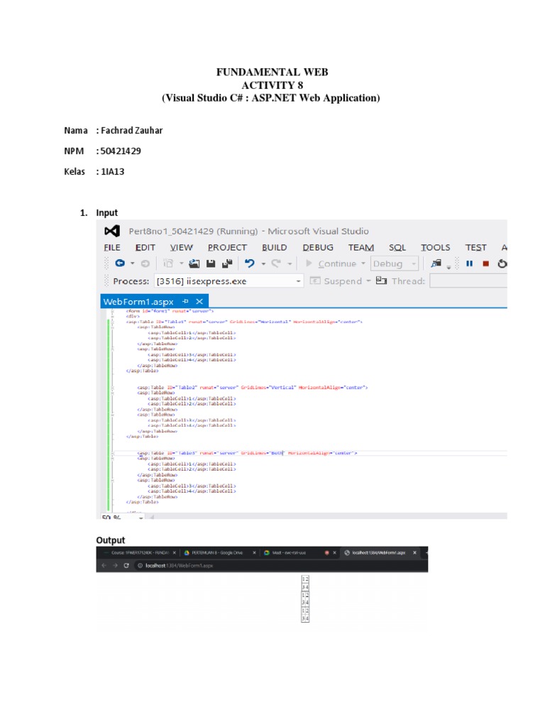 Pert8 - Act8 - Fachrad Zauhar - 50421429 | PDF