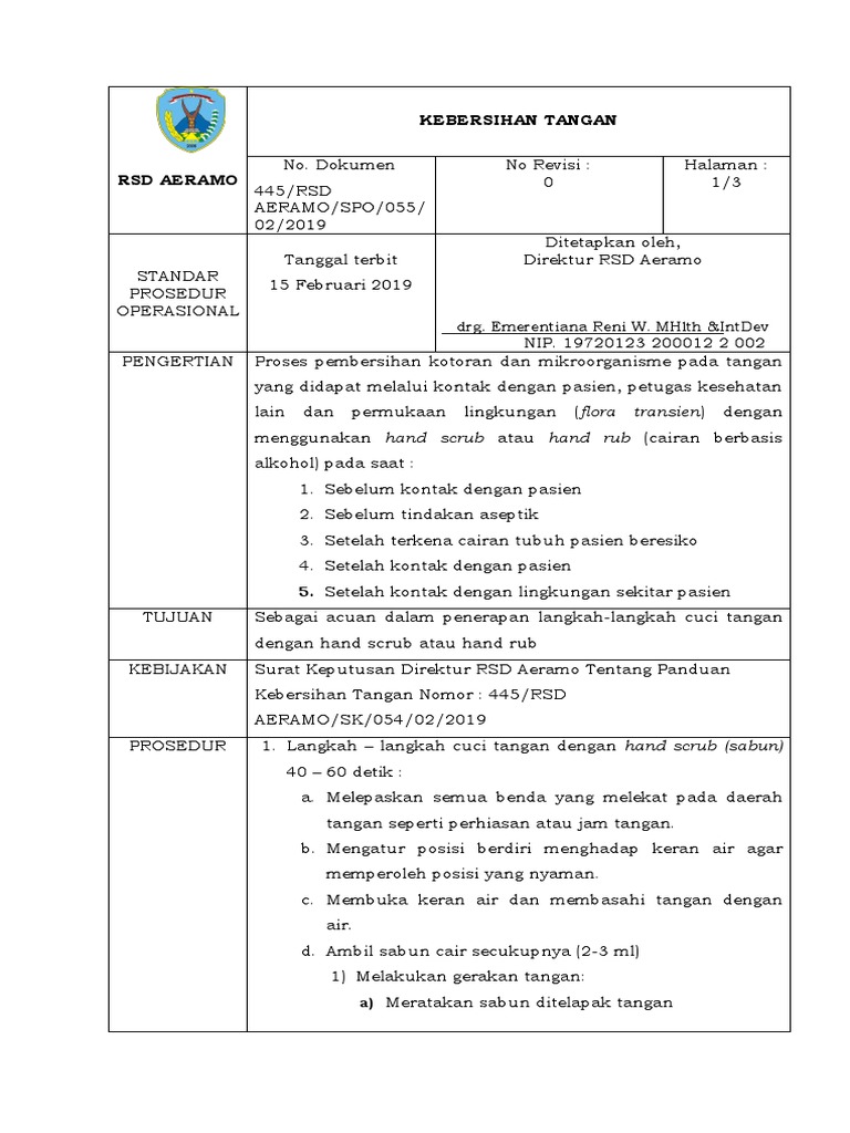 Sop Hand Hygines | PDF