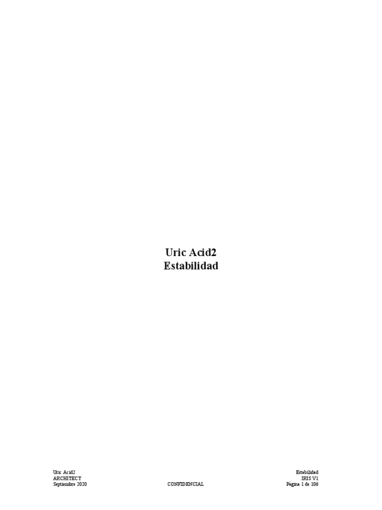 Estabilidad del Reactivo Uric Acid2 | PDF