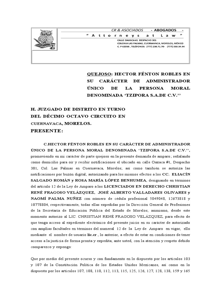 Administrador Unico AMP | PDF | Caso de ley | Debido al proceso