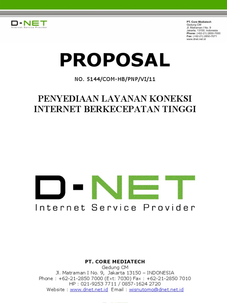 Layanan Internet Cepat PT. Core Mediatech | PDF