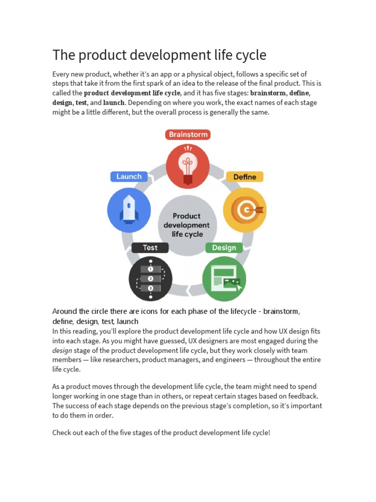 The Product Development Life Cycle Pdf Product Lifecycle