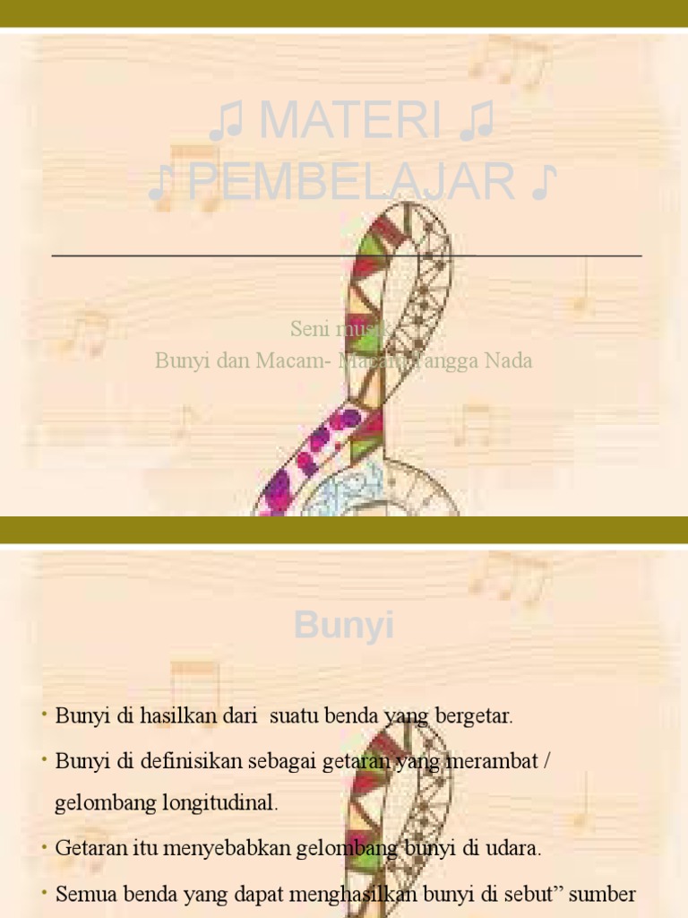 Materi Seni Musik Bunyi | PDF