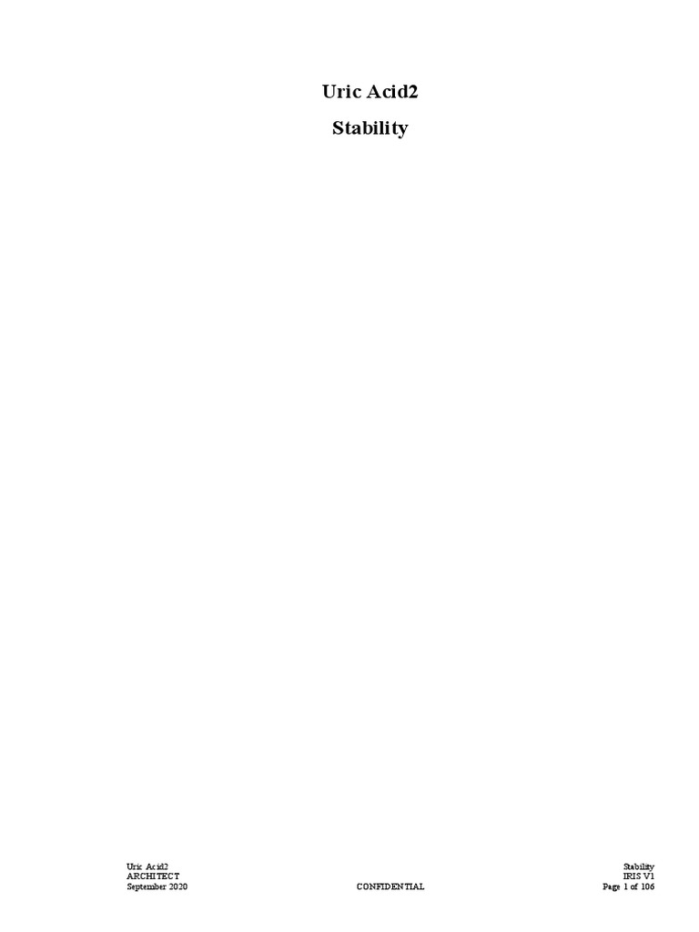 Uric Acid2 Reagent Stability Study | PDF | Statistics | Regression Analysis