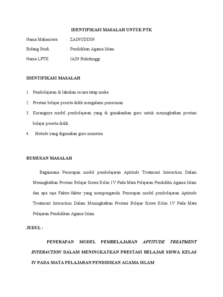 Proposal PTK PPG BARU | PDF